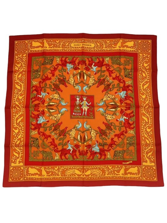 Hermes | Accessories | Hermes Carre 9 Early America Vintage Animal ...